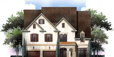 Plan JL-1427-2-5: Two-story 5 Bedroom European House Plan